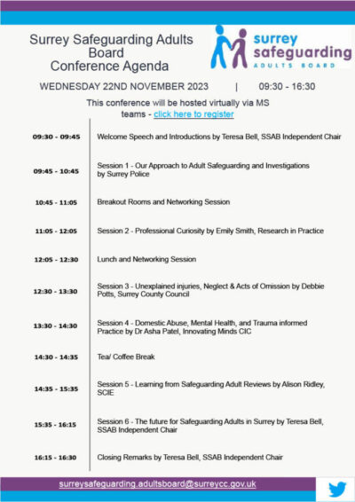 SSAB Conference - Surrey Safeguarding Adults Board
